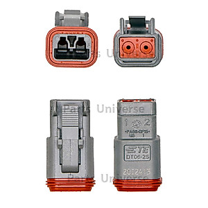 Deutsch Pigtail 2-pin 14AWG 12" Long, (Replaces Grote 68610) (Made in USA)