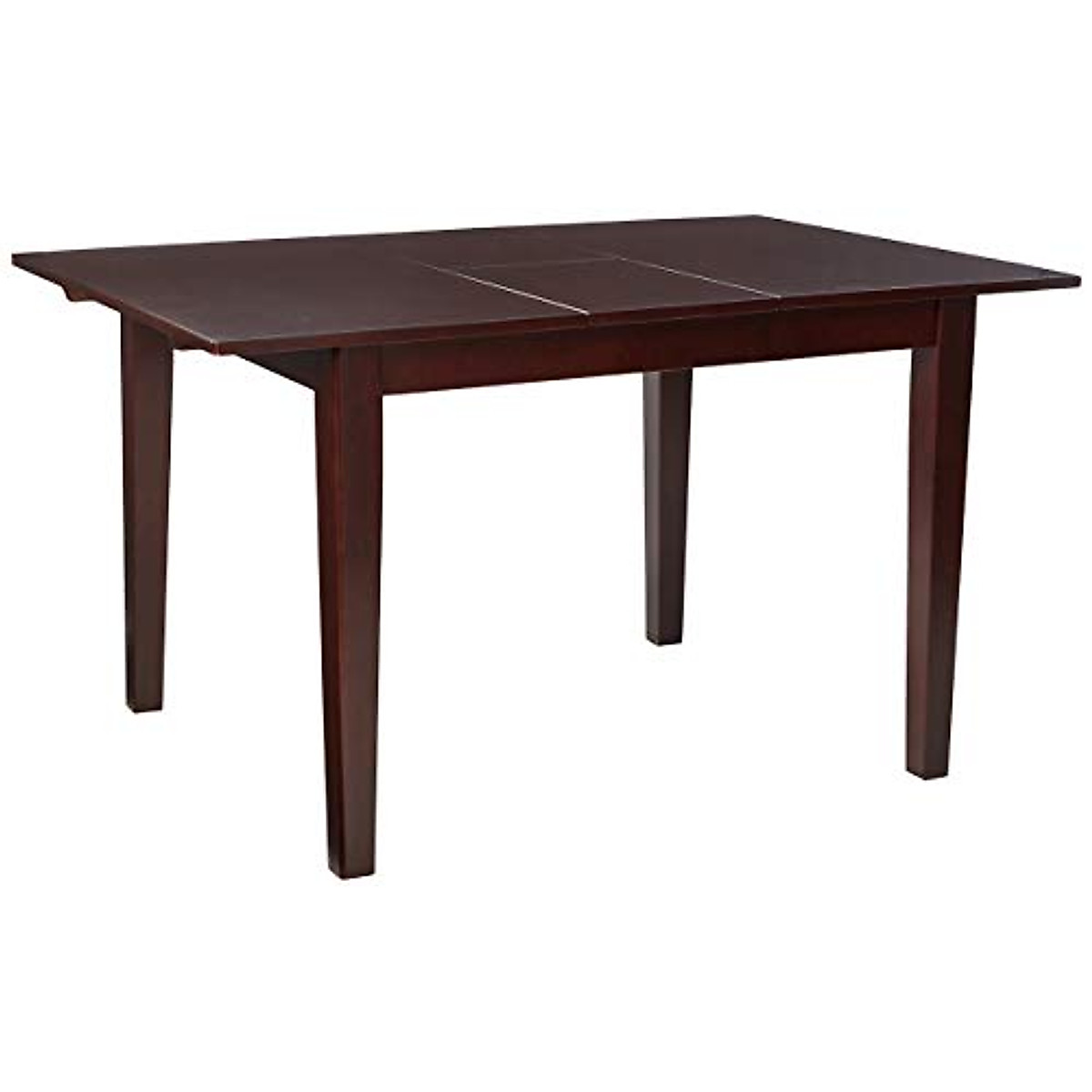 East West Furniture Milan Dining Room Rectangle Kitchen Table Top with Butterfly Leaf, 36x54 Inch, Mahogany