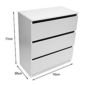 HIGOH Bedside Table Three-Layer Chest of Drawers Bedside Table Bedside Table with 3 Drawers Storage Storage Bedroom Cabinet