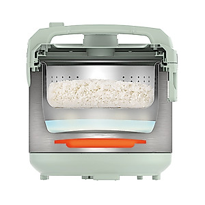 Starfrit Low Carb Rice Cooker - 14 Cups - Stainless Steel Low Carb/Steamer Basket - 7 Preset Functions - 500W