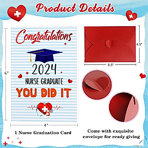 WhatSign Nurse Graduation Cards 2024 Nursing School Graduation Cards School Nurse Graduation Gifts Nursing Graduation Gifts for Her New Nurses Medical Graduation Nurses Cards for RN Midwife Nicu Nurse