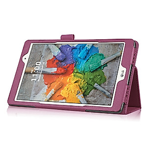 Asng LG G Pad X 8.0 / G Pad III 8.0 Case - Slim Folding Stand Cover Smart Case for LG G Pad X 8.0 (V521) / AT&T (V520) / LG G Pad III 8.0 (V525) 8-Inch Tablet (Purple)