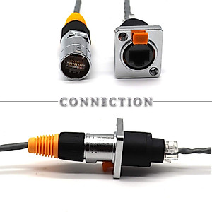 LOCHSOEL RJ45 Interface Waterproof sockets Connector,Right Angle Panel Mounting Shielded RJ45 IP65 Waterproof PCB Signal Panel Cat5/5e/6 8P8C Connector Ethernet LAN Cable Connector(2 Set/4 Pack)