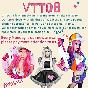 VTTDB Kawaii Backpack with Cute Accessories Casual Aesthetic Daypack Simple Laptop Bag Waterproof Travel Rucksack for Women (white)
