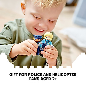 LEGO DUPLO Rescue Police Station 10959 Push & Go Car Toy with Lights and Siren Plus Helicopter, Early Learning Toys for Toddlers, Boys & Girls 2 Plus Years Old