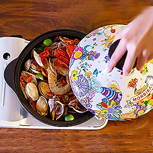 AIZYR Nonstick Ceramic Tagine Cooking Pot with Lid, Moroccan Braiser Tajine Pot Multifunctional Cookware for Stew Soup,1.6l