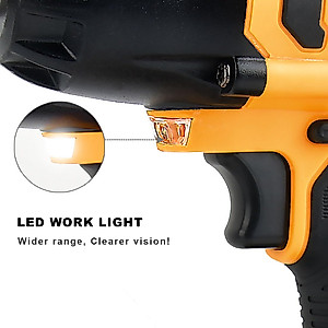 AUTOJARE Cordless Impact Wrench 1/2 inch 479 Ft-Lbs(650 N.m) Brushless Power Impact Wrenches 3 In 1 Electric Impact Wrench With 2 x 4.0A Battery, 6 Sockets, 5 Drill, 3 Screw, Fast Charger