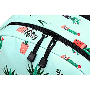 Teecho Waterproof Cute Backpack for Girl Casual Women Laptop Backpack Cactus