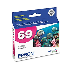 Epson T069320 (69) DURABrite Ink Cartridge (Magenta) in Retail Packaging