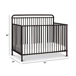 Namesake Winston 4-in-1 Convertible Metal Crib in Vintage Iron, Greenguard Gold Certified