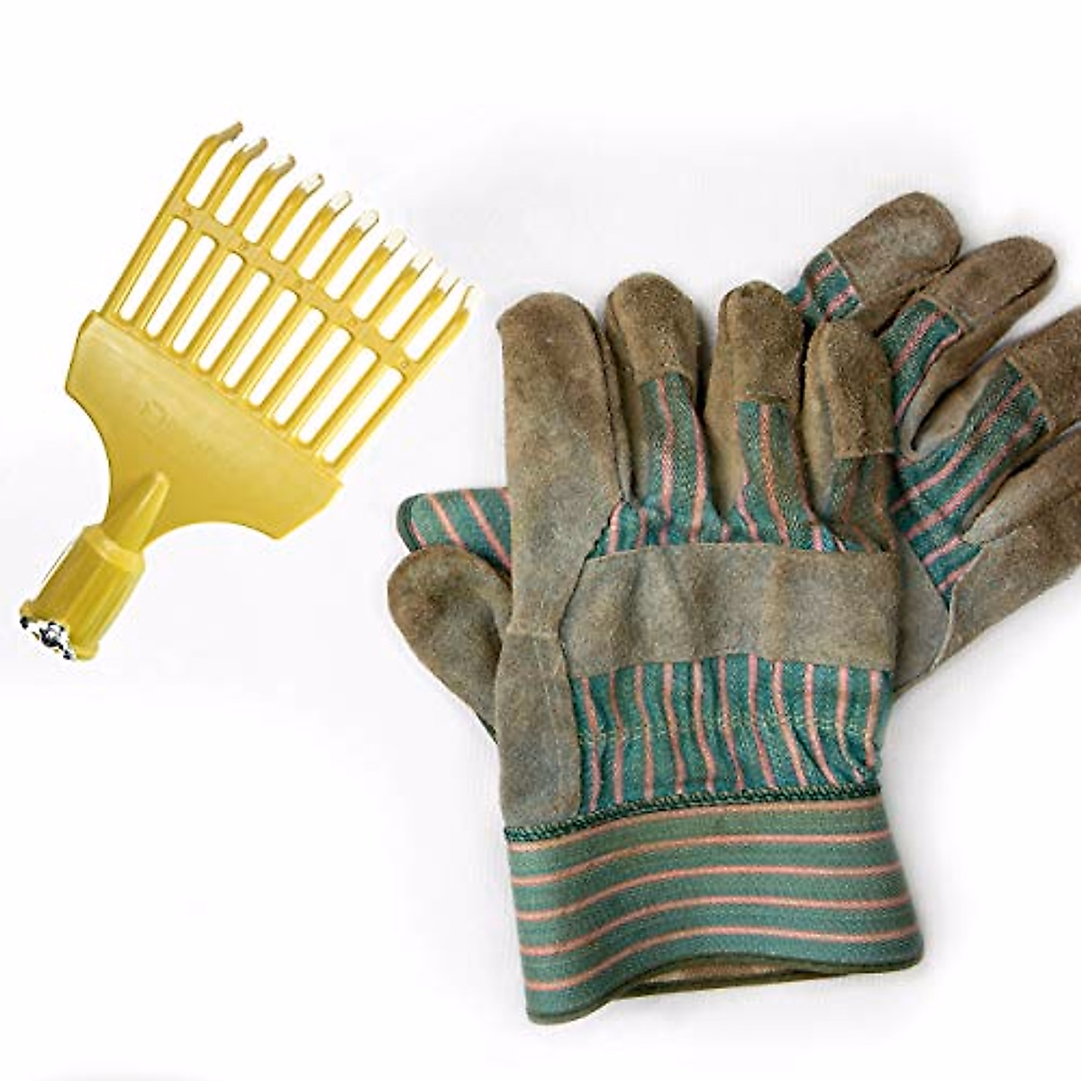 DocaPole 4 inch Roof Rake & Shrub Rake // Extension Pole Roof Rake Attachment // for Roof Raking and Detailed Shrub Raking Under Bushes and in Flower Beds // Flower Bed Rake // Small Rake Attachment