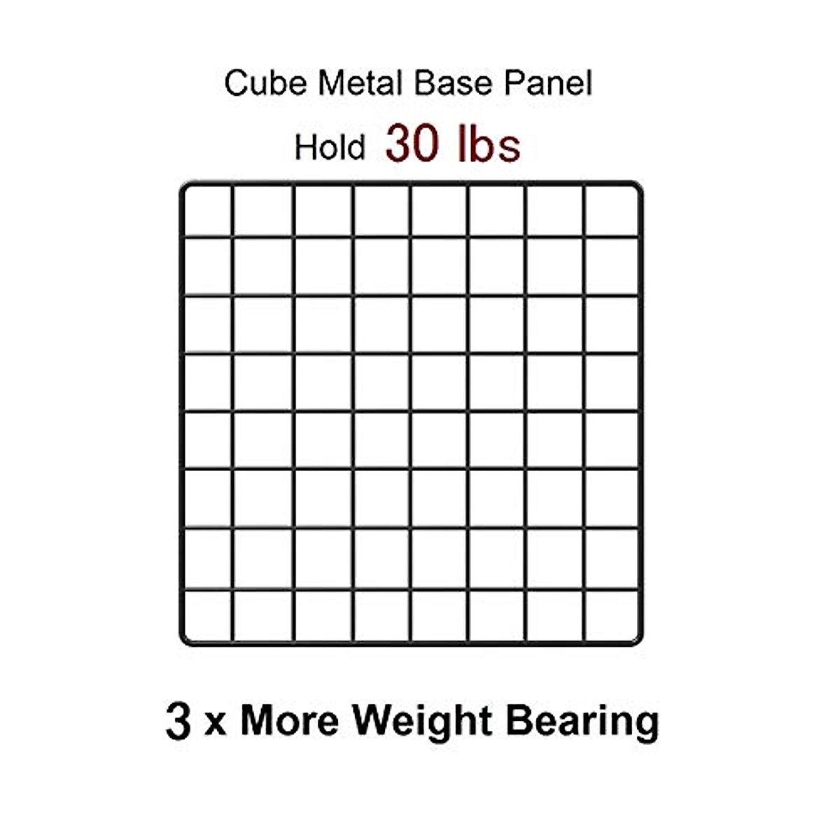 KOUSI Storage Cube - 14"x14" Cube (20 Cubes) Organizer Stackable Cubes for Storage Cubby Unit Wire Bookshelf, Black Wire