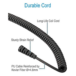 5 Pack Heavy Speaker Mic with Reinforced Cable for Baofeng Radios BF-F8HP BF-F9 UV-82 UV-82HP UV-82C UV-5R UV-5R5 UV-5RA UV-5RE UV-5X3 V2+ and Arcshell TYT Wouxun Kenwood Radios, Shoulder Microphone