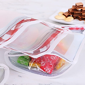 100 Pieces Mason Jar Bottle Ziplock Bag Creative Zipper Packaging Bag Food Storage Stand Up Pouch Bags (4.25x6.06 Inch)