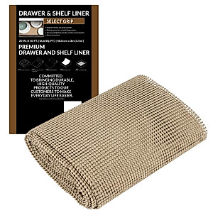 KOLOX 20 inch Shelf Liner for Kitchen Cabinets, Non Slip Shelf Paper & Drawer Liner, Non Adhensive White Drawer Liner 20 inch x 10 ft, Shelves Liner Strong Grip Liner for Kitchen