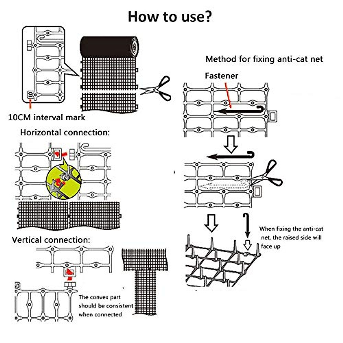 Cat Scat Mat with Spikes,Cat Repellent Indoor & Outdoor Scat Mat, Deterrent Scat Mats for Cats and Dogs for Garden, Porch, Home, Anti-Cats Network Digging Stopper Prickle Strip,200x30cm