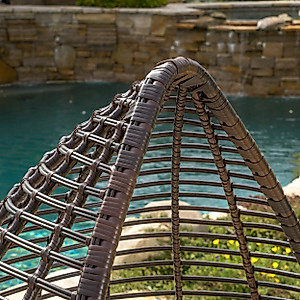 Christopher Knight Home Cutter Teardrop Wicker Lounge Chair with Cushion, Multibrown