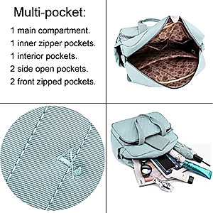 Backpack Purse for Women Fashion Mini Backpack Multifunctional Shoulder Bag Waterproof Travel Bag for Girls Handbags