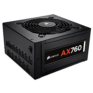 CORSAIR AX Series, AX760, 760 Watt, 80+ Platinum Certified, Fully Modular Power Supply