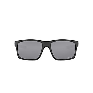 Oakley Men's OO9264 Mainlink Rectangular Sunglasses, Matte Black/Prizm Black Polarized, 61 mm