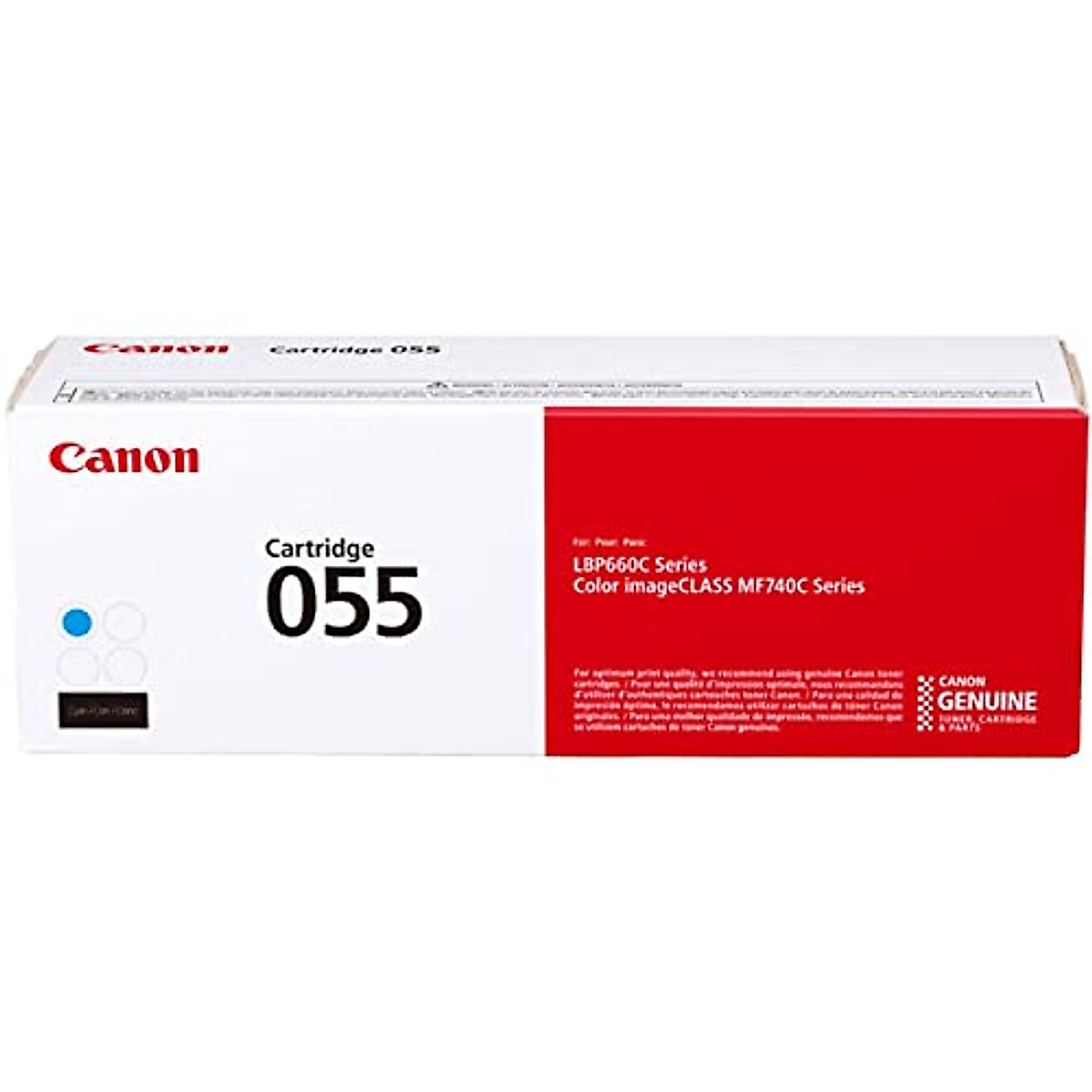Canon CRG 055 Standard Capacity Toner Cartridge for MF743 & MF741 Printers, Bundle with Black/Cyan/Magenta/Yellow