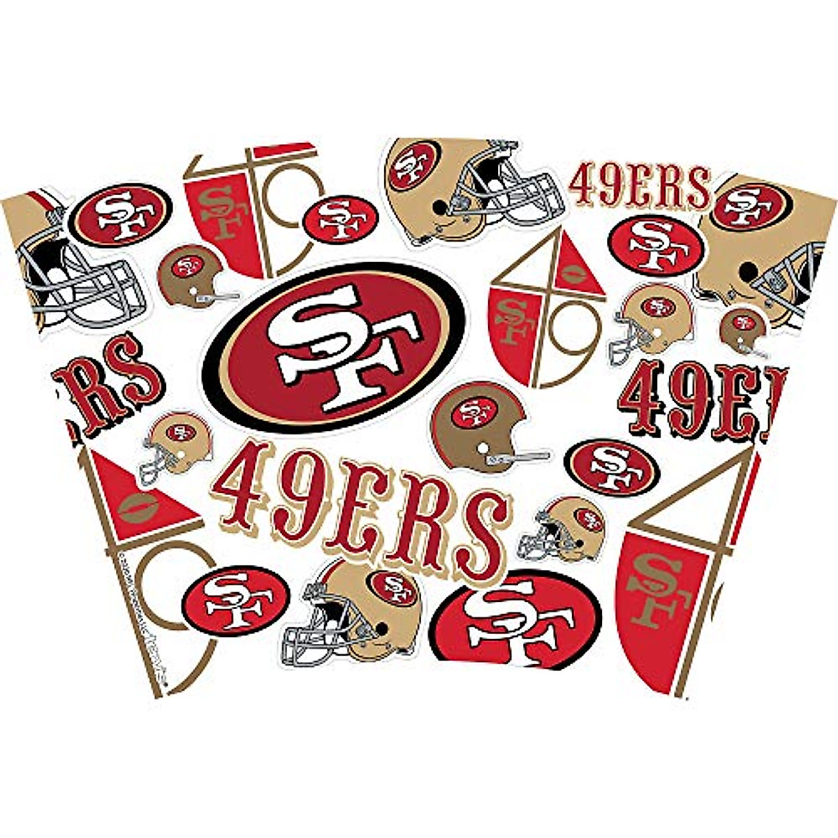 Tervis Plastic Made in USA Double Walled NFL San Francisco 49ers Insulated Tumbler Cup Keeps Drinks Cold & Hot, 24oz, All Over
