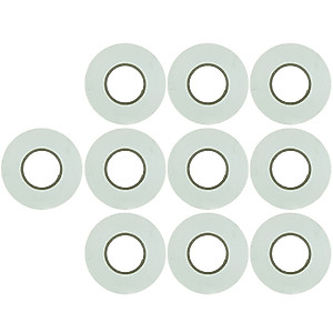 Sunlite 41325-SU 10-Pack PVC Electrical Tape, 60 Feet x 0.75 Inches, For Splicing, Protecting, and Insulating Wires, Abrasion Resistant, Flame Retardant, Weatherproof, UL Listed, White