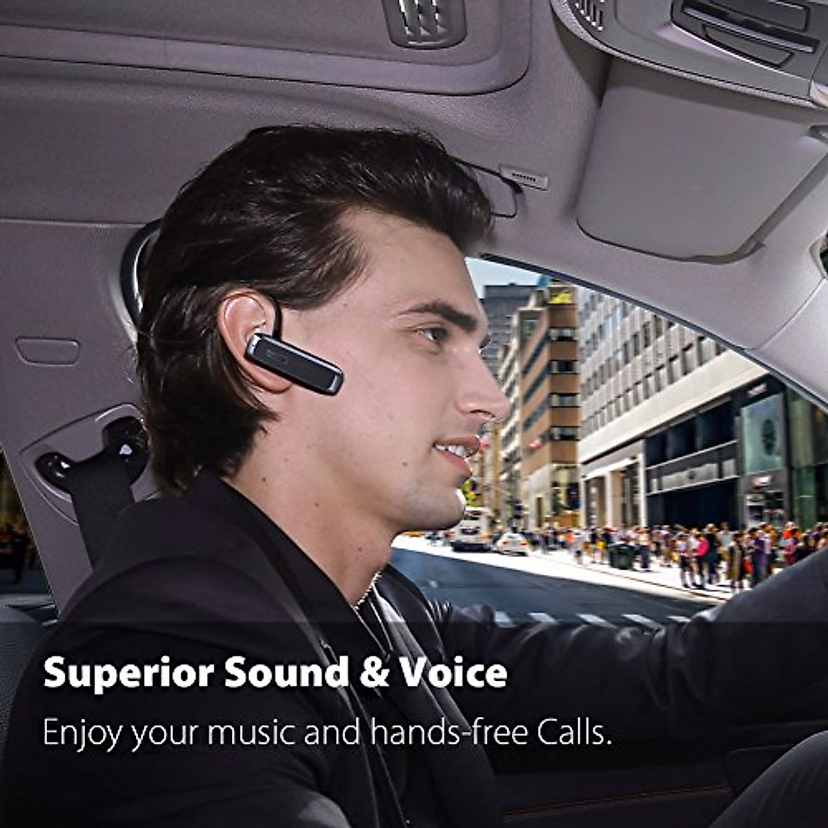 Marnana Bluetooth Headset, Wireless Bluetooth Earpiece with 18 Hours ...