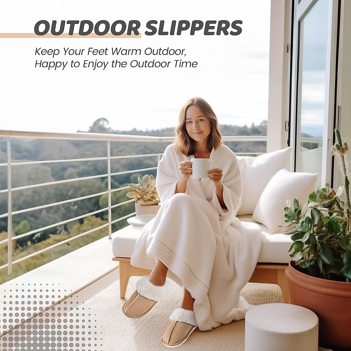 WATMAID Womens Slippers Memory Foam House Slippers Slippers for Women Indoor Christmas Slippers