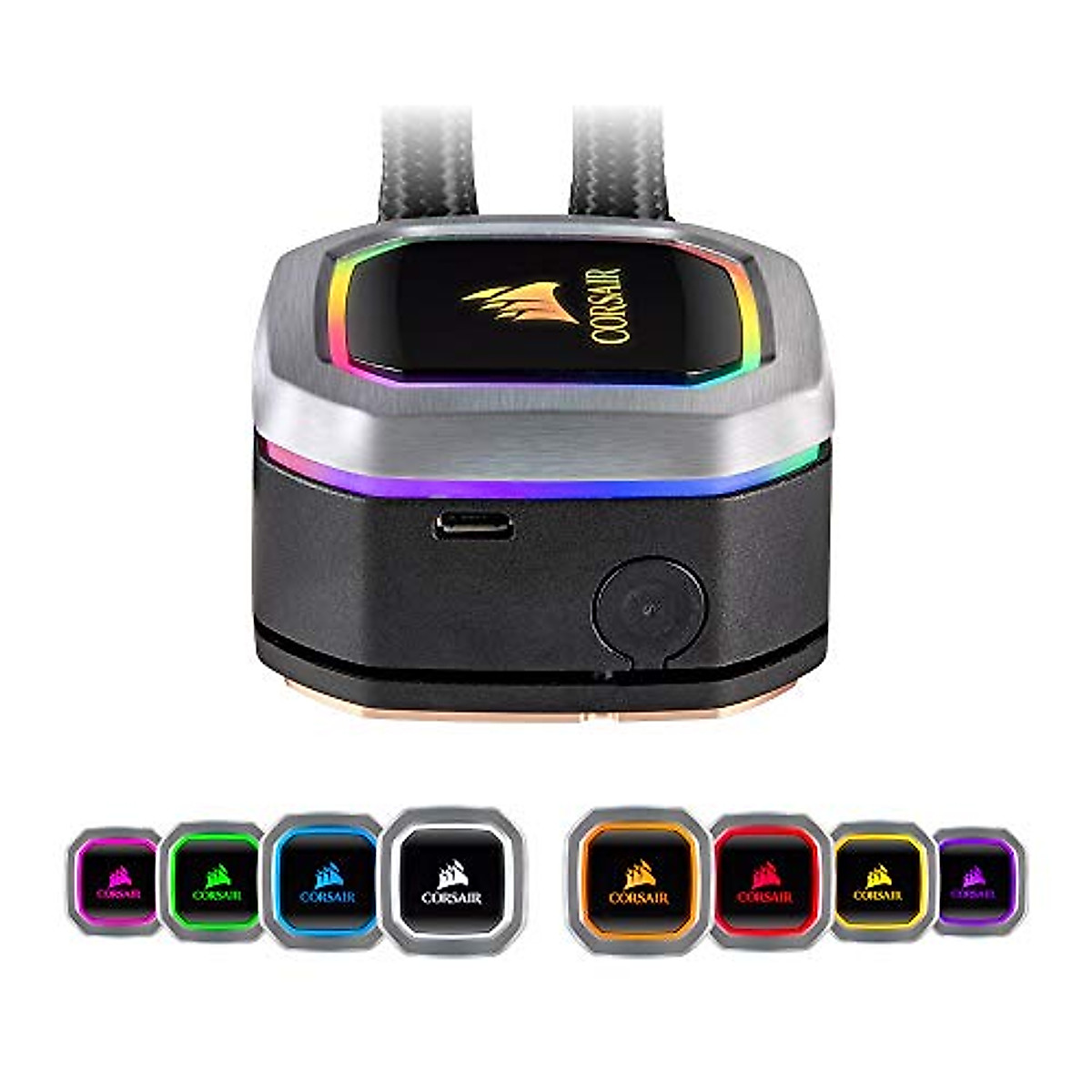 Corsair H100i RGB PLATINUM AIO Liquid CPU Cooler,240mm,Dual ML120 PRO RGB PWM Fans,Intel 115x/2066,AMD AM4/TR4