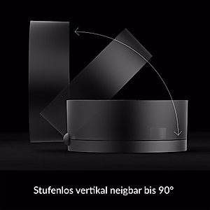 ARCTIC Summair Plus - Portable Fan with integrated rechargeable battery, USB-C connection (incl. USB-A charging cable), Stepless adjustable desk fan 600–3300 rpm - Black