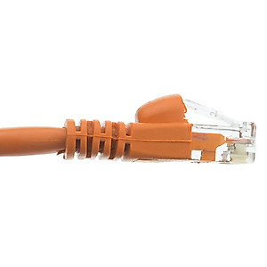 CABLYTIC (100 Pack Cat 6 Ethernet Cable 12 Feet Orange UTP Booted 12 FT Computer Network Cable, Internet Cable, Cat 6 Cable