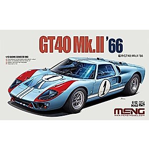 MENG 1/12 Scale GT40 Mk.II 66, Racing Series - Plastic Model Building Kit # RS-002