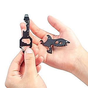 PMR-EXPORTS | Multitool Keychain (Eagle & Key) Two Pack Multitools Eagle Key Good for Adults Teens Men or Woman Multi-tool mechanic Unexpected defense against raiders stealers, Charcoal Gray, 5x5x.25