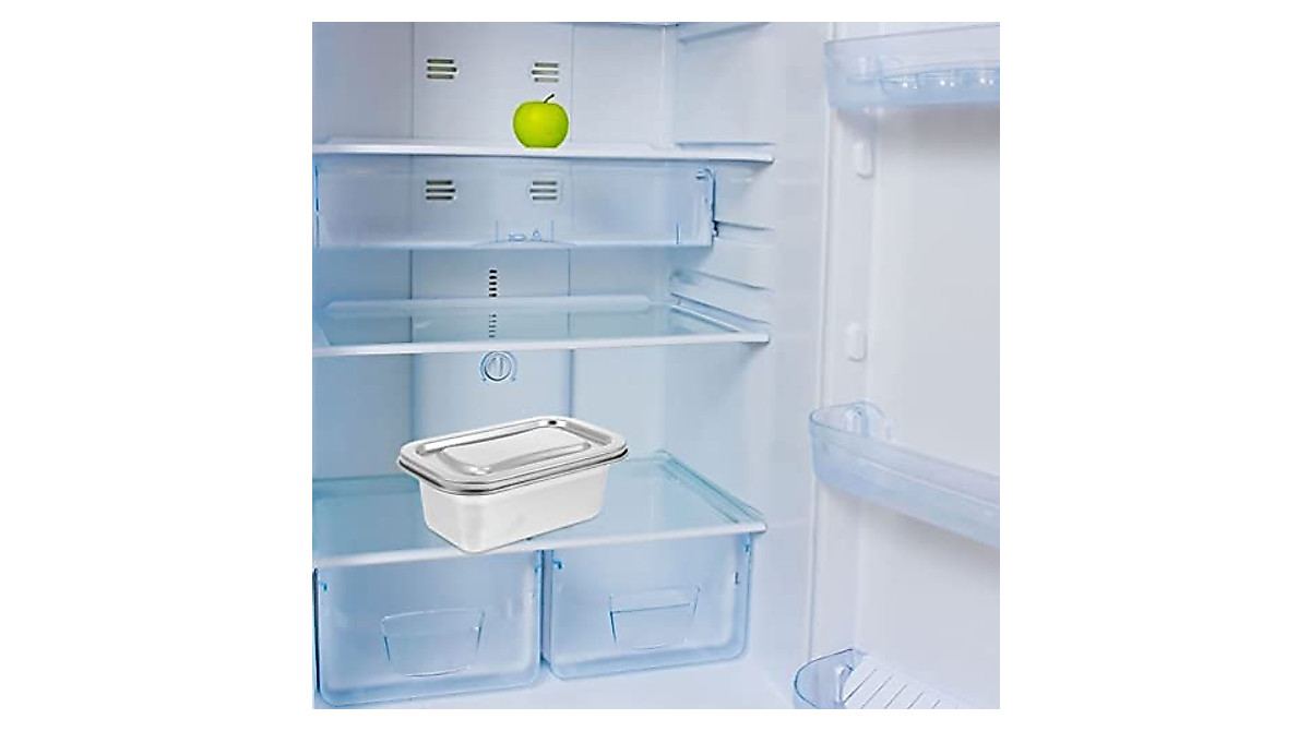 Hemoton Reusable Ice Cream Storage Containers with Lids Stainless Steel ...