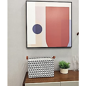 HIYAGON Kids Storage Basket Gift Basket Empty Baby Basket for Boys and Girls Toy Storage Bin Organizer Box Rectangular Room Decor for Home,Books(Black arrow)