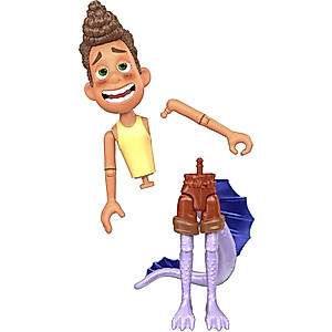 Mattel Pixar Luca Alberto Scorfano Action Figure Movie Toys, Highly Posable with Color Change Elements, Swappable Parts & Authentic Look, Kids Gift Ages 3 Years & Up