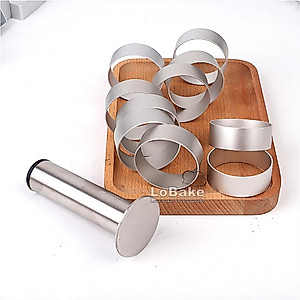 Various Designs Rectangle Oval Round Flower Pineapple Square Aluminium Pineapple Cake Mold with Manual Press Biscuit Molds DIY (Round Molds with 1 Press)