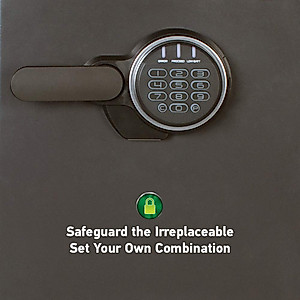 SentrySafe Fireproof Steel Home Safe with Digital Keypad Lock, Secure Valuables, Jewelry and Documents, 1.19 Cubic Feet, 17.8 x 16.3 x 19.3 inches, SF123ES