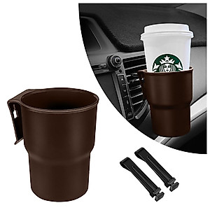 Hanging Cup Holder with 2 Kinds of Hooks,Multi-Function Car Cup Holder Organizer Car Seat Cup Holder for Drinks,Glasses Holder,Pen,Various Bits and Bobs (Brown)