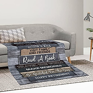 Mubpean Retirement Gifts for Men/Women - Mens Retirement Gifts Blanket 50"x60" - Retired Gifts for Men - Happy Retirement Gifts - Best Retirement Gift Ideas - Funny Retirement Party Gifts for Women