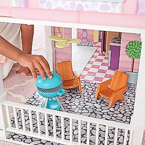 KidKraft Country Estate Wooden Dollhouse for 12" Dolls with 31Piece Accessories