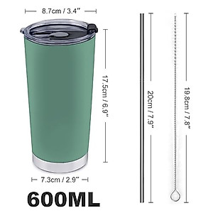 LLJEYOU Black Woman Flowers Birds Tumbler Insulated Travel Mug Stainless Steel Travel Tumbler Car Cup with Straw And Brush with Lid 20oz