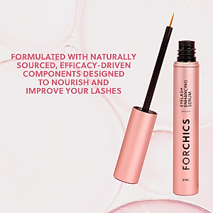 ForChics ForLash Eyelash Growth Serum - Enhancement Lash Booster For Fuller, Thicker, and Longer Eyelashes - Organic Lash Enhancer & Essential Thickener | Vegan & Cruelty-Free - [0.10 fl. oz / 3ml]