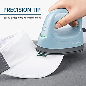 BEAUTURAL Mini Heat Press Machine, Easy to Use for T-Shirts, Shoes, Hats, Bags and Small HTV Vinyl Projects Transfer, 4 Heat Settings & Precision Tip, Ceramic Coated Heating Plate, 120V