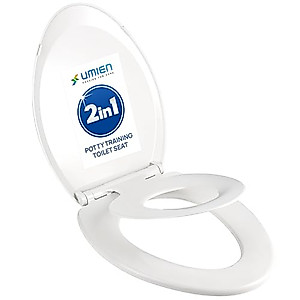UMIEN Potty Training Toilet Seat 2 in 1 Toilet Seat For Toddlers & Adults – Kids Potty Training Easy To Install Elongated