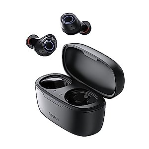 Baseus Wireless Earbuds, 140H Playback -48dB Active Noise Cancelling Bluetooth 5.3 Earbuds with IPX6 Waterproof 4 ENC Mics 0.038s Low Latency Fast Charge Ear Buds for Android iOS(Bowie MA10)