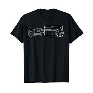 Vintage Hot Rod Rat Street Fink Steampunk Car Funny Men Gift T-Shirt