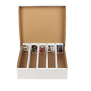 CNNELL 5000 Count Corrugated Cardboard Box Sport Trading Card Storage