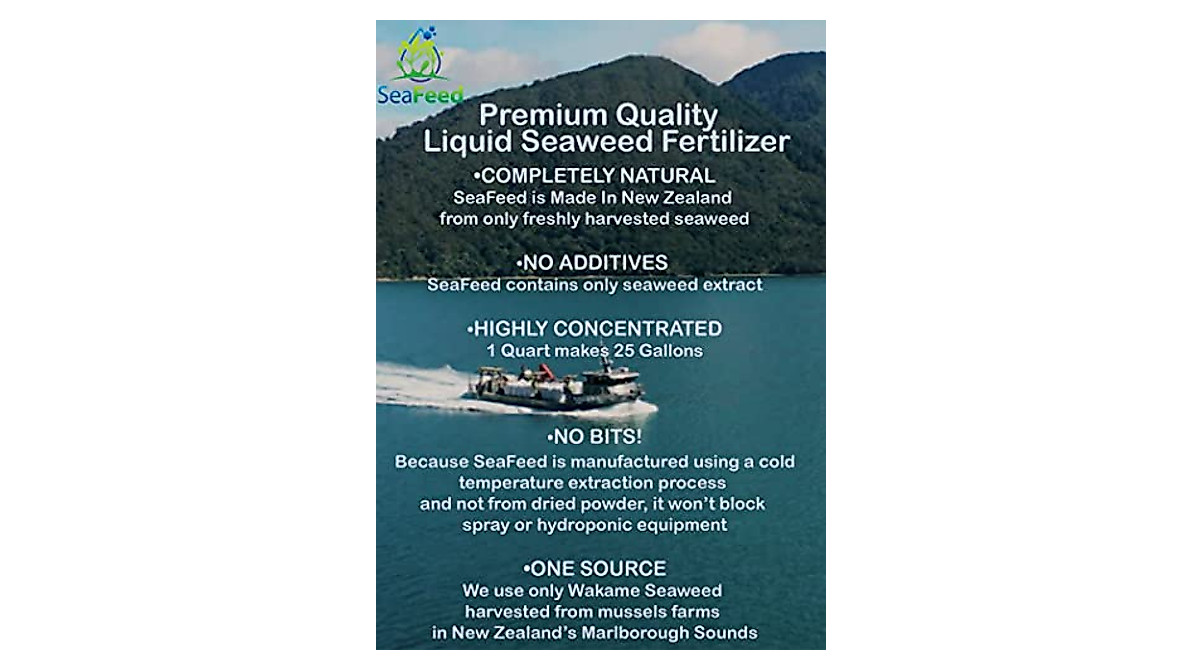 SeaFeed New Zealand Liquid Seaweed Fertilizer for Lush Plants & Lawns